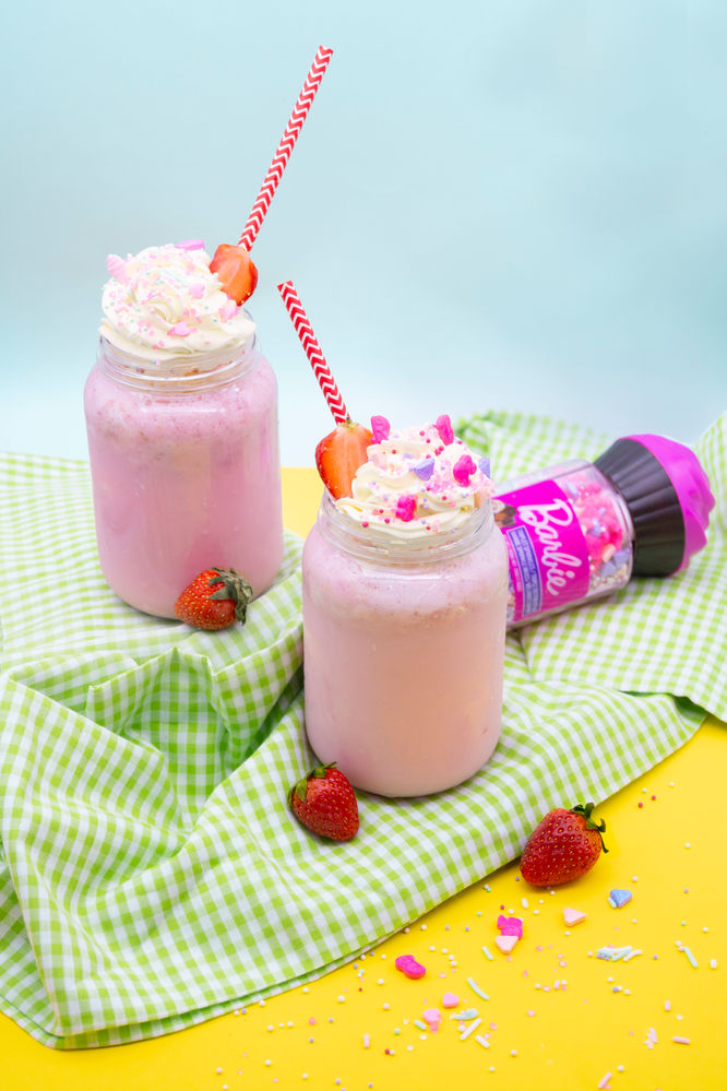 Let's create something sweet! Today's a #Barbie Strawberry Milkshake ...