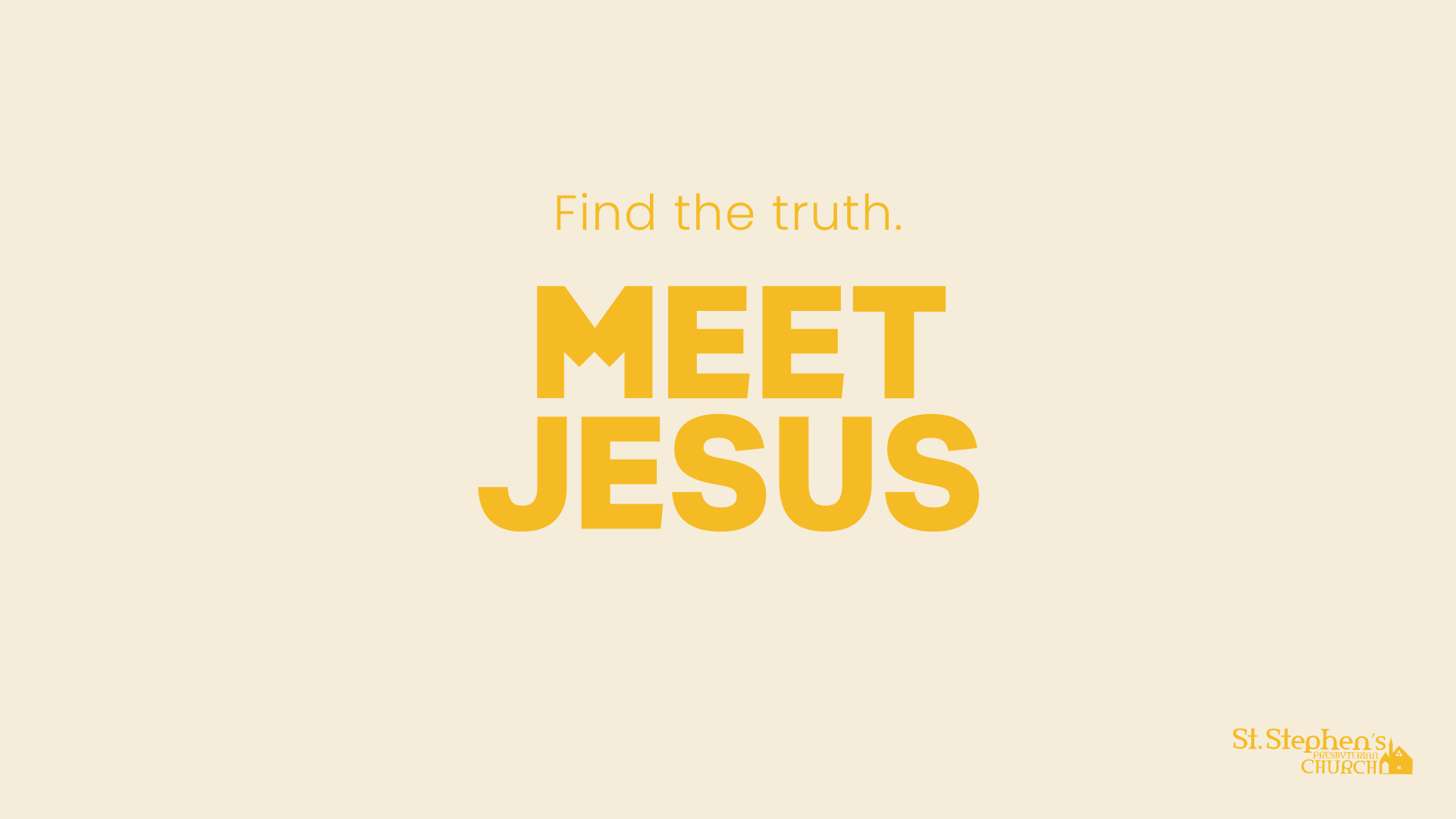 Meet Jesus. Find Hope