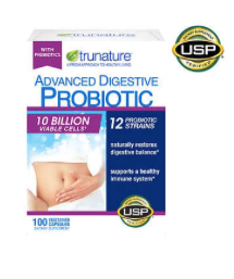 Trunature Advanced Digestive Probiotic 100 caplets | Pack It Pro LLC