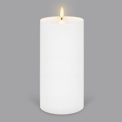Nordic White Extra Tall Pillar Wide | Flameless Candles