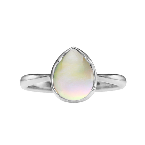 Double Delight Ring - Clear Quartz & Mother of Pearl | Be'Shine Natural