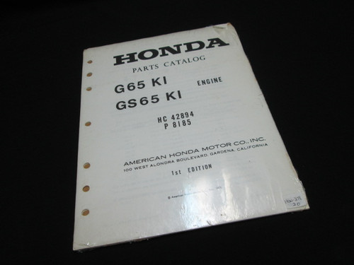 1975 Honda G65K1 & GS5K1 Parts Catalog | hi-speedmotorcycles