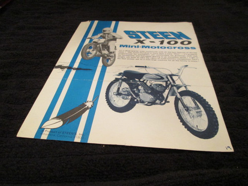 STEEN X-100 Mini Motocross Sales Flyer | hi-speedmotorcycles