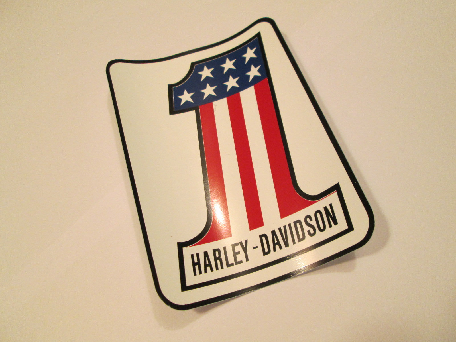Harley Davidson #1 Number Plate Decal | hi-speedmotorcycles