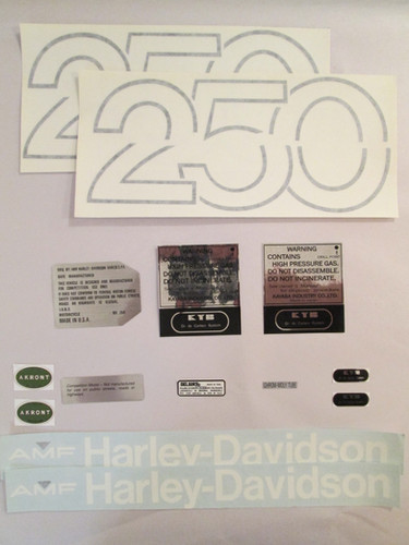 Harley MX-250 Decal Set W/Steering Neck | hi-speedmotorcycles