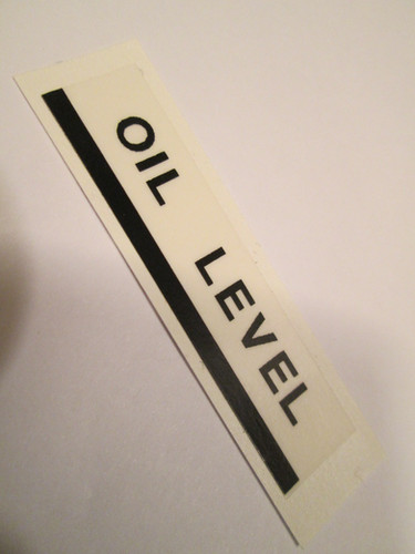 Oil Level Decal XR XRTT | hi-speedmotorcycles