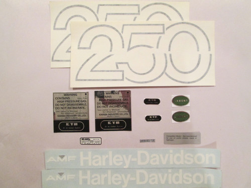 Harley Davidson MX-250 Decal Set | hi-speedmotorcycles