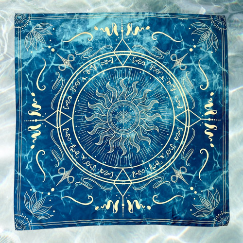 The Sun Blue -Tarot Cloth | The Soul Whale