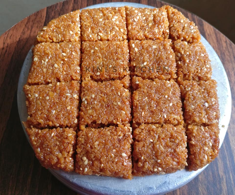 Coconut Jaggery Barfi / Kobbari Mithayi