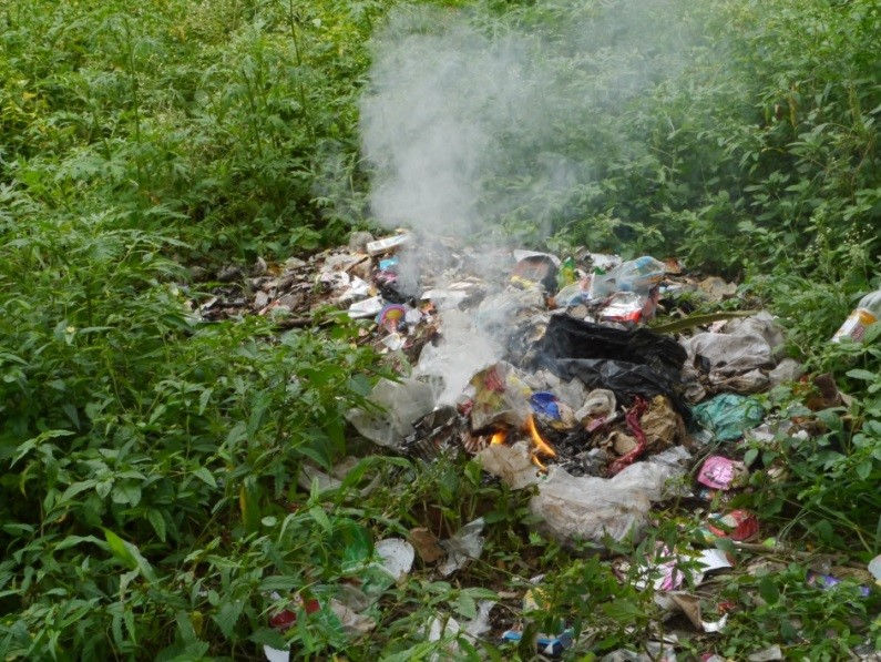 Waste burning and toxic soil formation in urban areas