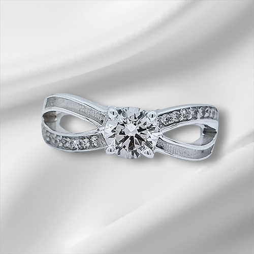 Solitaire infinity memorial ring | The Scarlet Ribbon