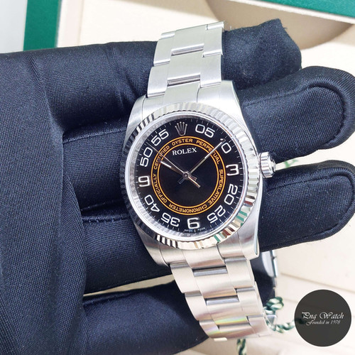 Rolex 36mm Black Arabic "Harley Davidson" Dial Oyster Perpetual REF ...