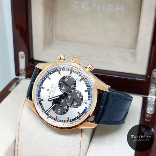 Zenith 42mm 18K RG Silver Dial L.E El Primero Striking 10th REF: 18. ...