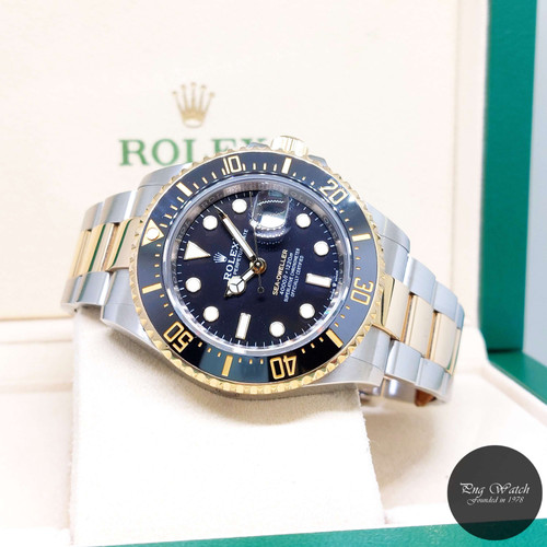 Rolex 43mm 18K Half Yellow Gold Ceramic Bezel Black Dial Sea Dweller ...