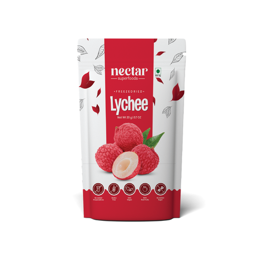 Nectar Superfoods Freeze Dried Lychee-100gms | Earth Story