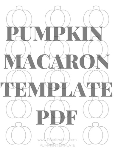 Pumpkin Macaron Template | dportsweets