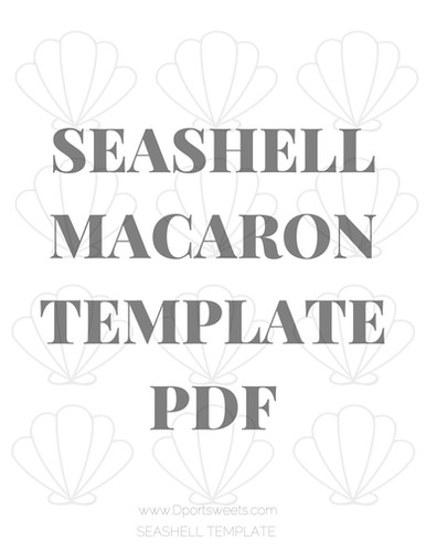 Seashell Macaron Template | dportsweets