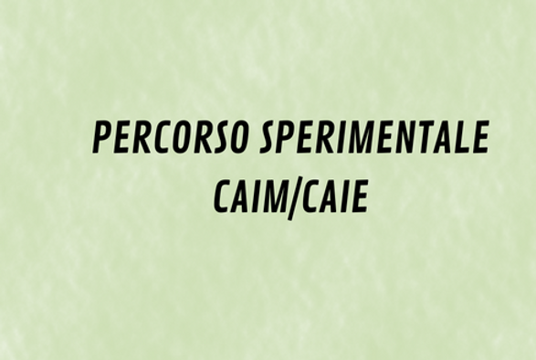 ATTIVAZIONE DEL PERCORSO SPERIMENTALE CAIM/CAIE. L’ELENCO SCUOLE