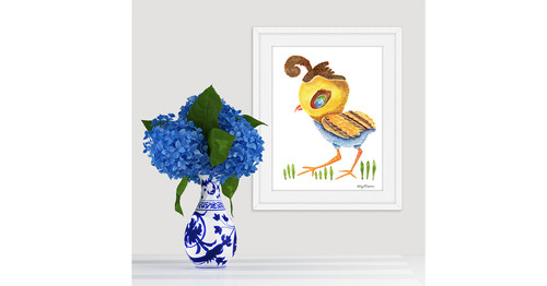 Quirky Quail - Signed Art Print | MaryMSpencerDesign