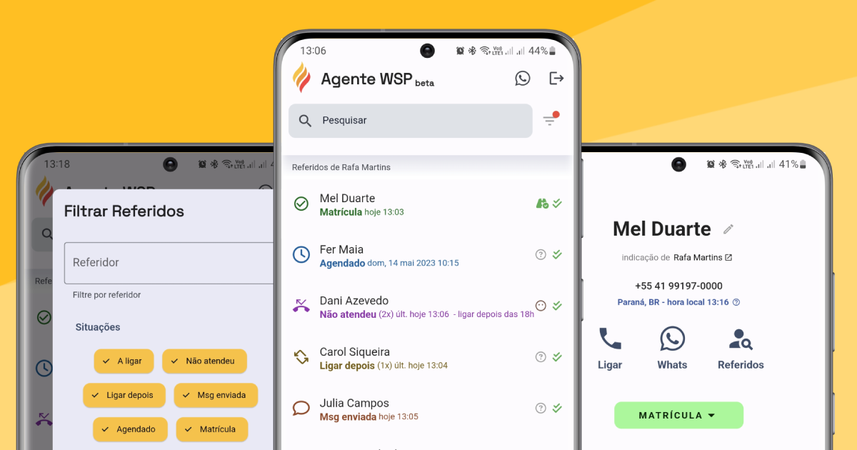 App Agente WSP - Agenda / Calendário | AgenteWSP
