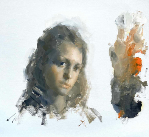 Orange Grey Portrait | Zin Studio