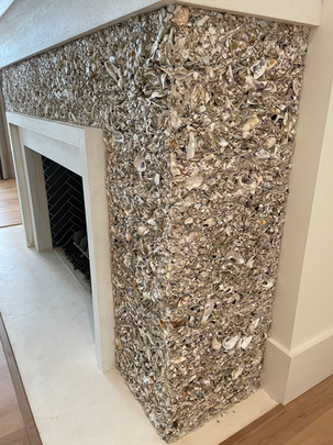 D. Pierce Giltner | Rustic Installations | Tabby Shell Fireplace