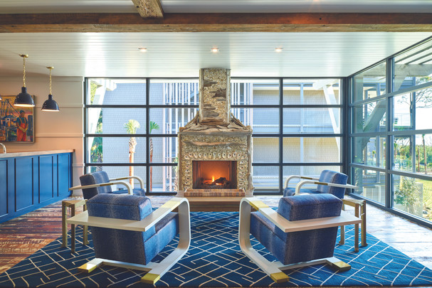 D. Pierce Giltner | Rustic Installations | Tabby Shell Fireplace