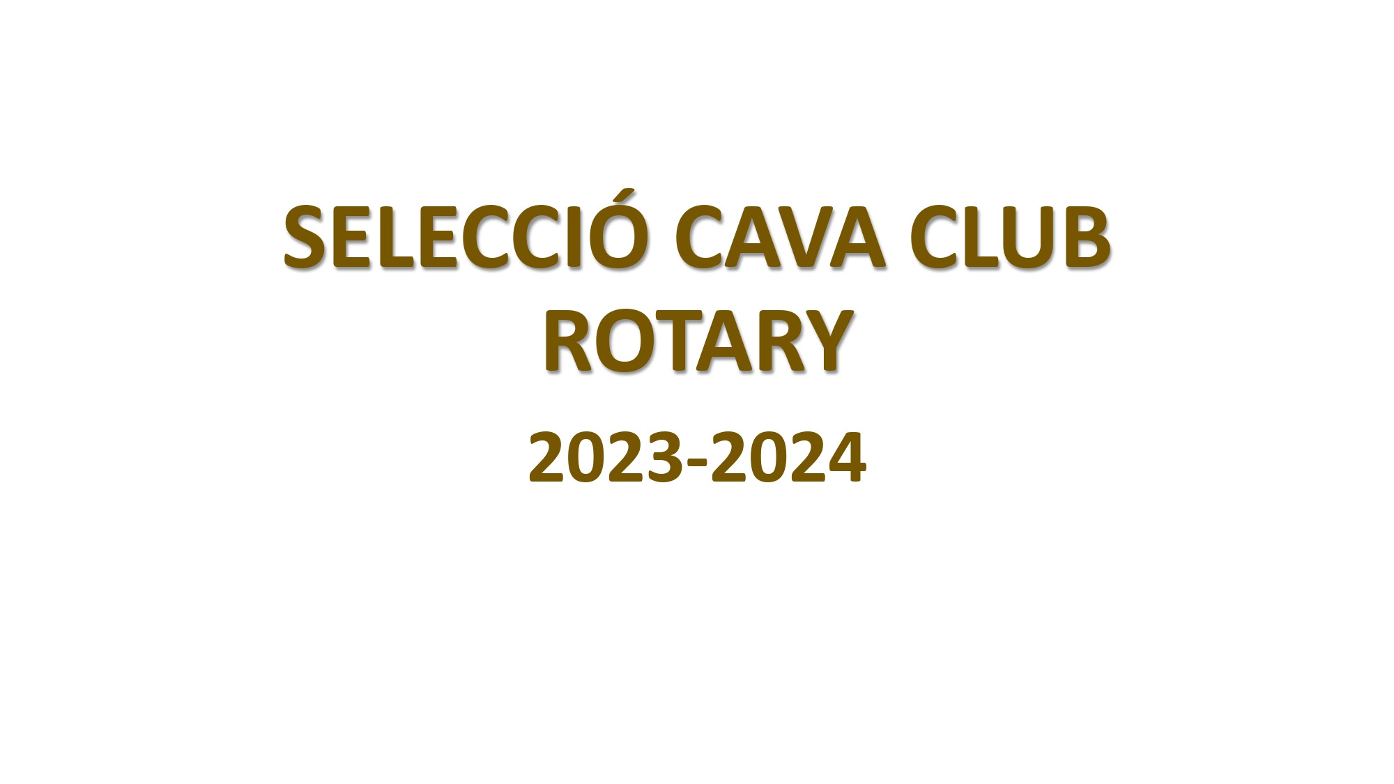 Selecció Cava Club Rotary 2023-2024 | Confraria del Cava