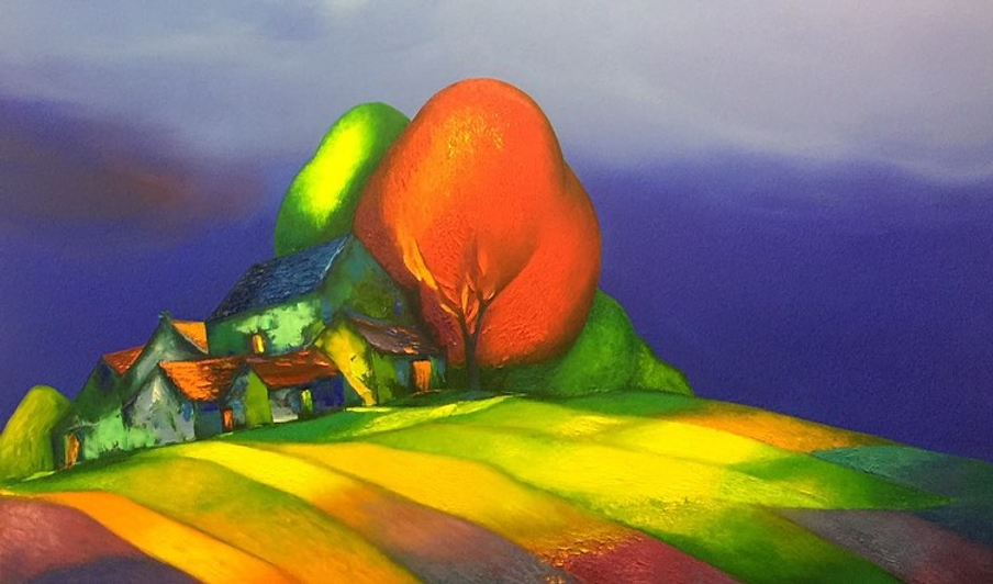 "Thu Phong"- Đắm chìm cùng sắc thu biến ảo trong tranh của hoạ sĩ Đào Hải Phong