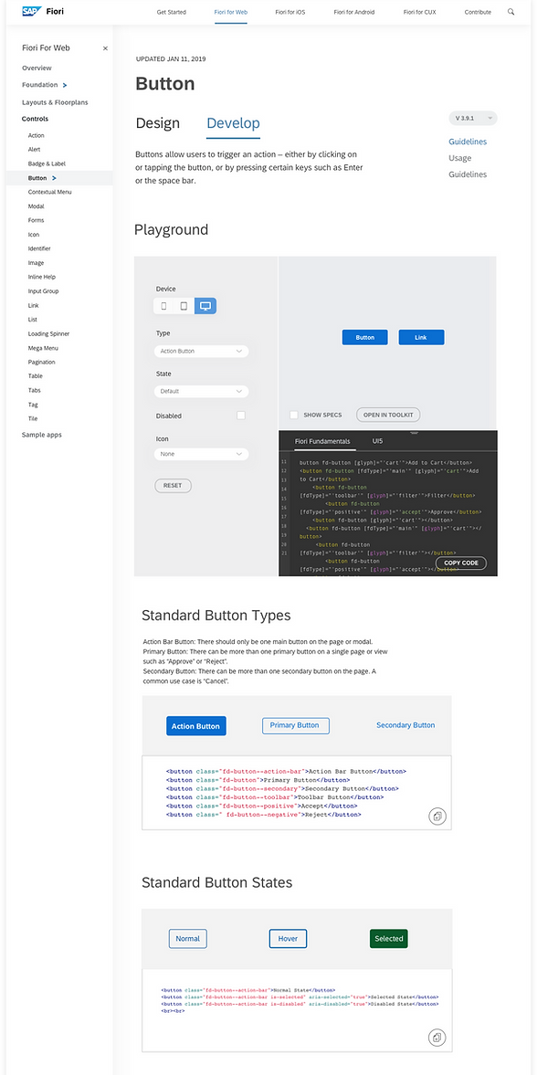 SAP Design System Website