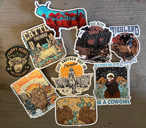 Western Sticker Designs | Happy Highlands