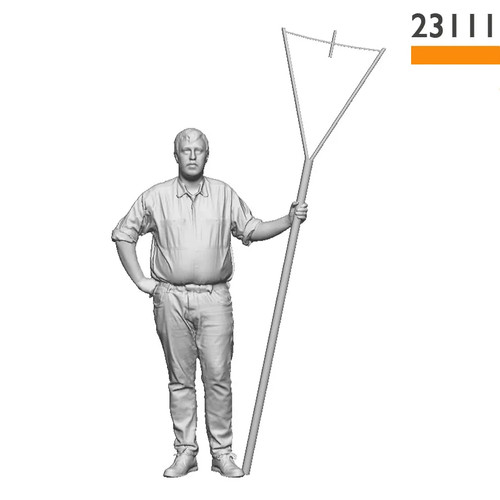 Operator with train order hoop | TierneyModelRailway