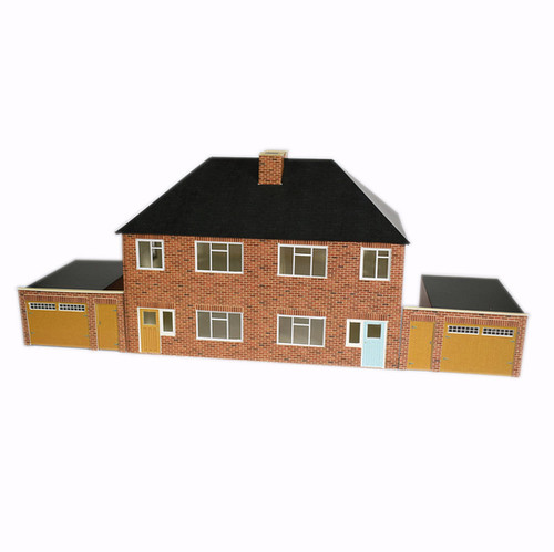 1950s Semi Detached House Card Kit | TierneyModelRailway