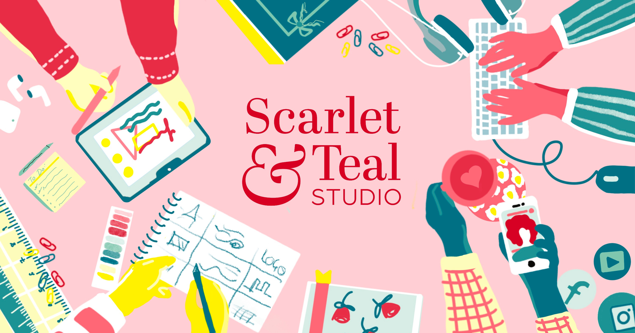 Scarlet Teal Studio Graphic Design