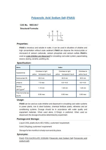 Polyacrylic Acid Sodium Salt (PAAS) | Naco Technology Inc