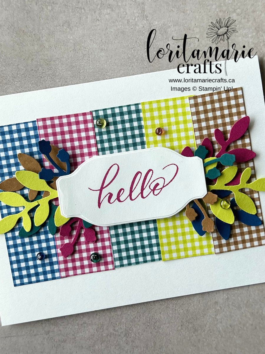 Layering Leaves Stamp Set with Glorious Gingham DSP