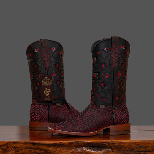 Cherry Red Python Exotics | Carmonas WesternWear