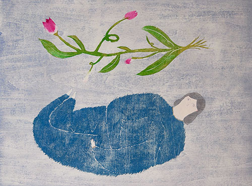 KAWAMURA,Sayaka [my flower #2 '25] woodblock | Yoseido Gallery