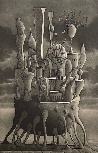 RISHO,Shigeo [read the clouds `04 ] copperplate | Yoseido Gallery