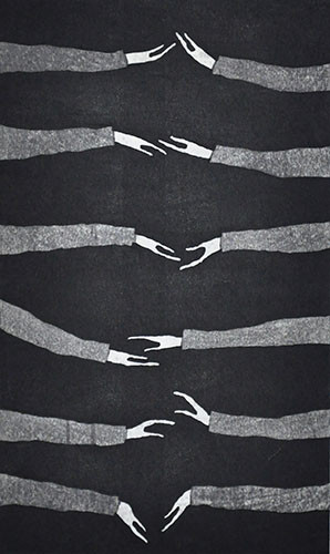 AOKI,Tetsuo [ hand and hand ] woodblock | Yoseido Gallery