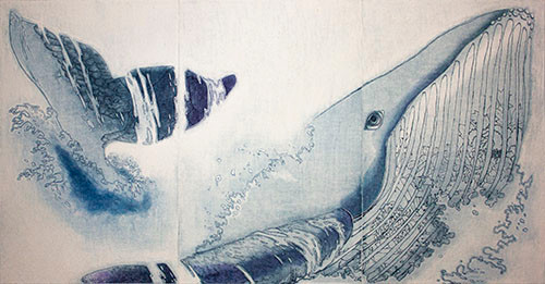 SOMA,Yuko[gorgeous Whale - II ] copperplate | Yoseido Gallery