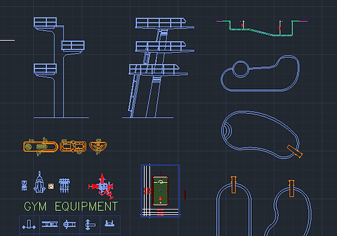 Free CAD blocks that include Sports, Lea | Frame Solutions