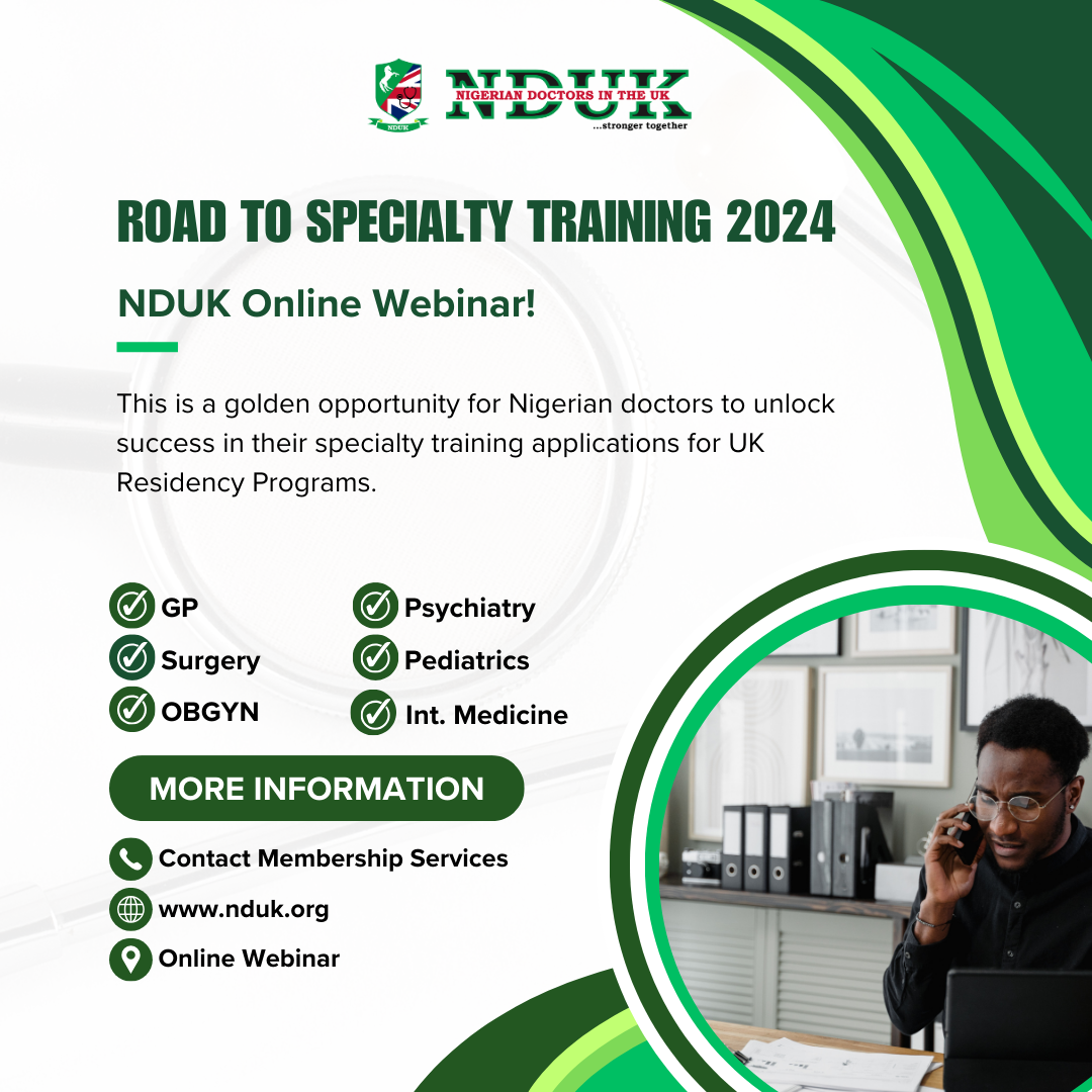 Road To Specialty Training 2024: A Gateway to UK Medical Specialties. | NDUK