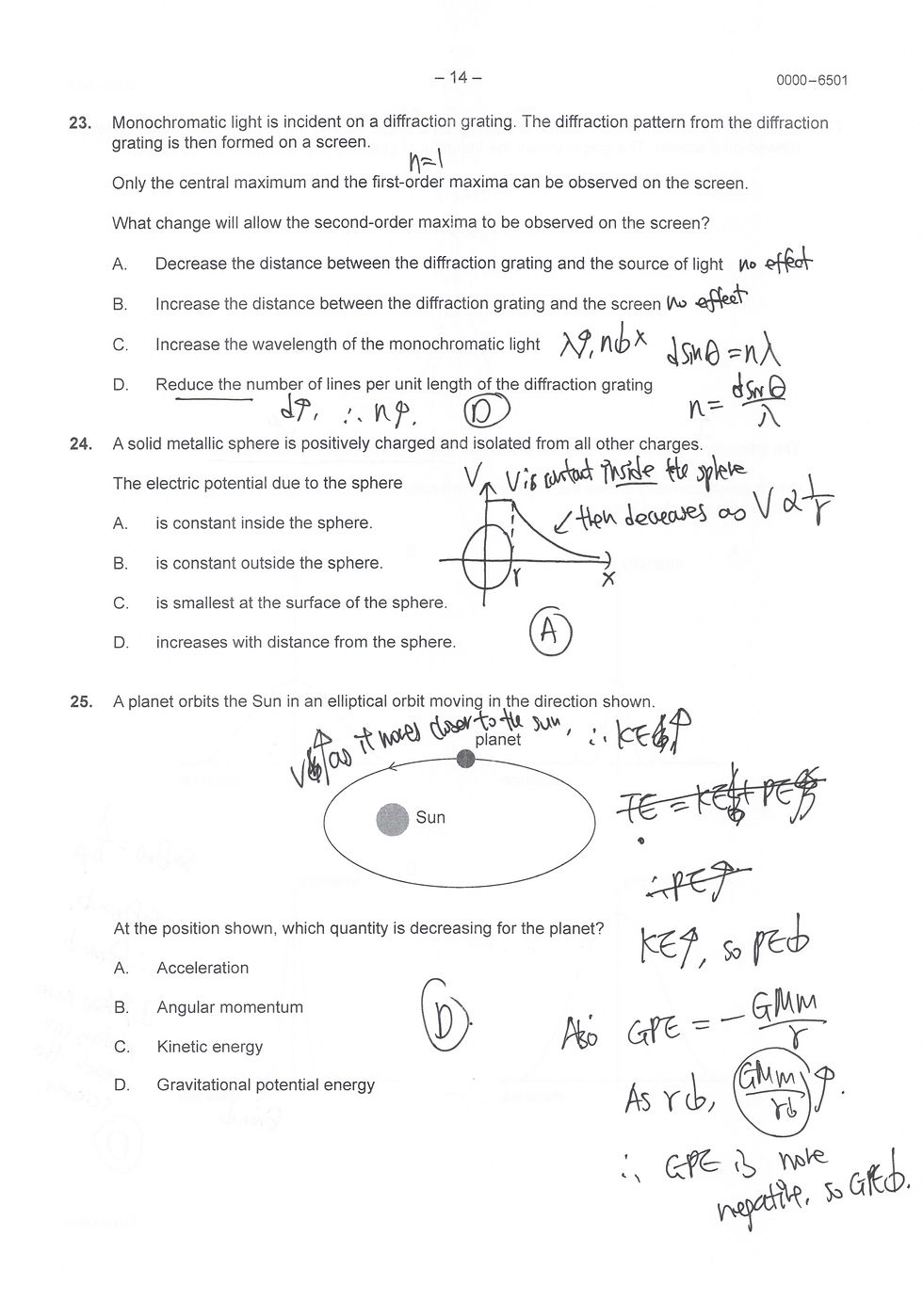 Detailed Solutions for IB HL Physics Specimen Paper 1