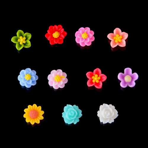 Flat-Back Flower Charms for Jumping Spider Enclosures