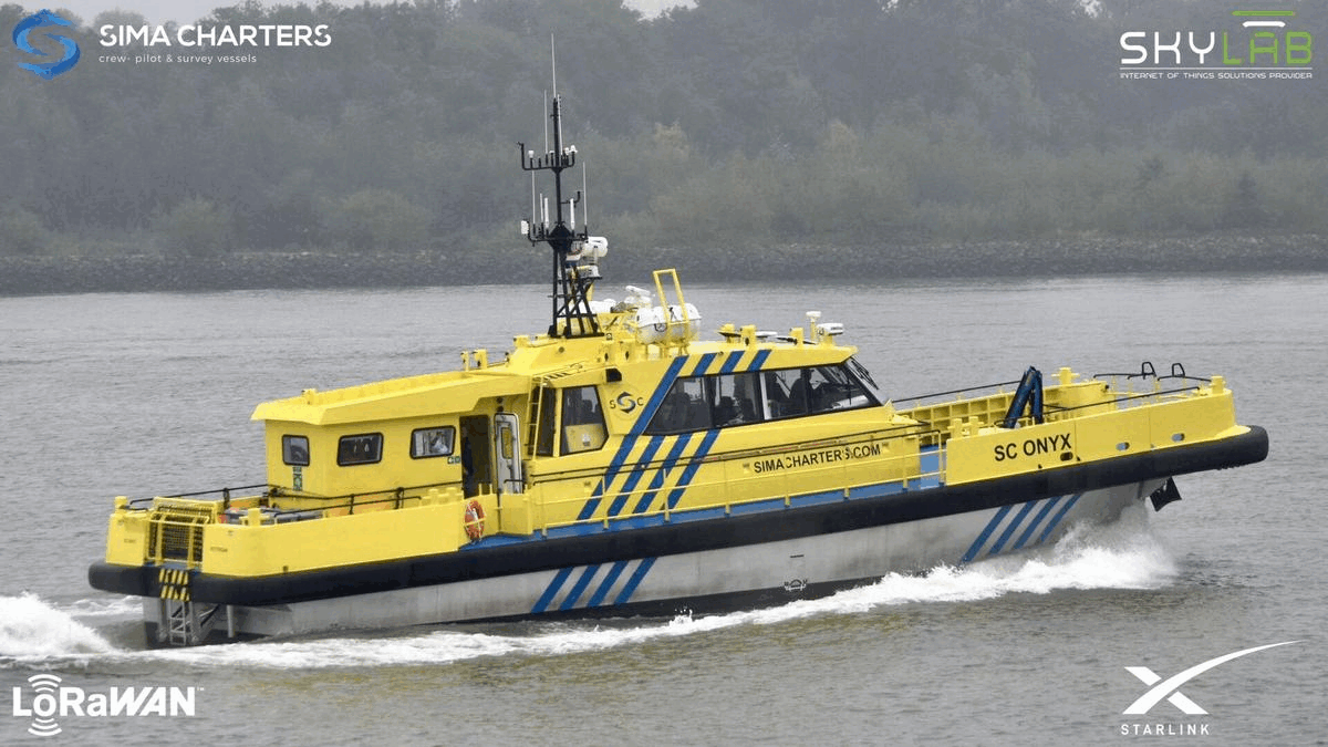Sima Charters STARLINK Internet of Things (IoT) op Zee