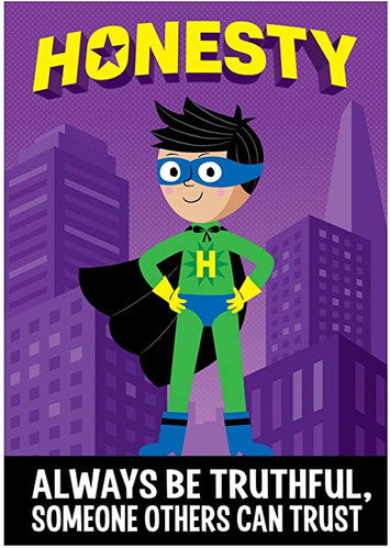 HONESTY SUPERHERO INSPIRE U POSTER | Classdecorations