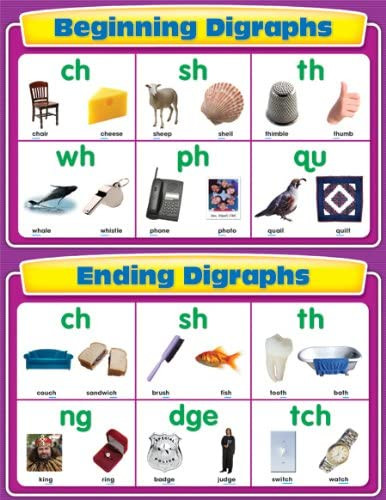 BEGINNING & ENDING DIGRAPHS CHART | Classdecorations