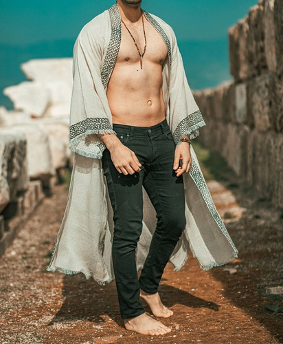 Ancient Sun God Cloak Kaftan Linen Kimono | Lifeguard LI