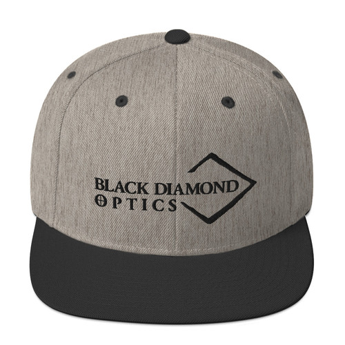 Black/Grey Snapback Hat w/ Black Diamond Logo | Black Diamond Optics